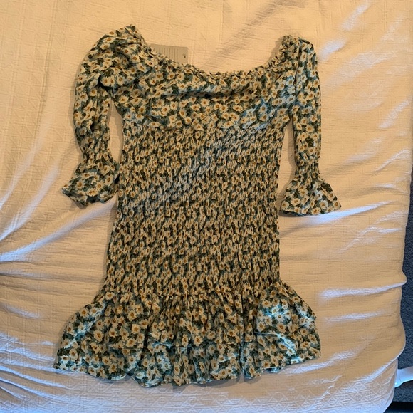 Savi Mom | Dresses | Savi Mom Daisy Flora Off The Shoulder Ruffle ...